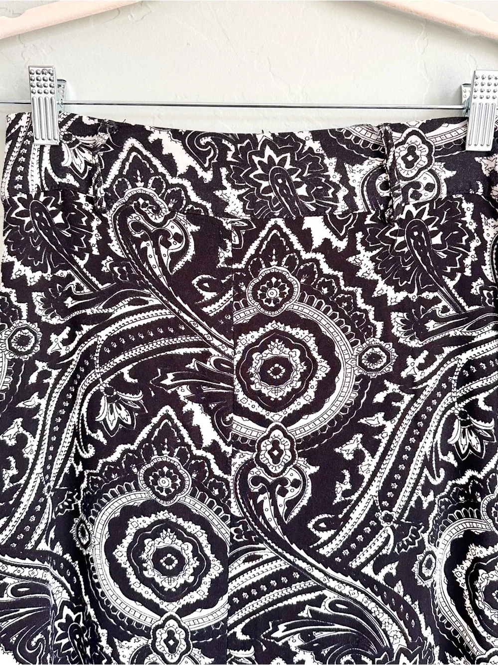 Papillon Blanc | Skirts | Papillon Womens Black White Paisley Summer ...